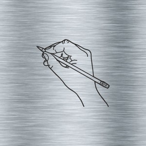 Stickdatei Schreibende Hand - 10 x 10 Rahmen - schreibene Stickmotive ...