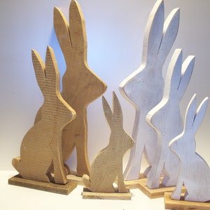 Rabbit Sitting Sideways, Natural or White, Three Sizes - Etsy
