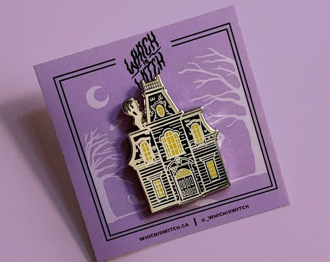Haunted House Enamel Pin - Etsy