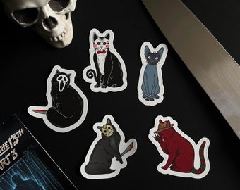 Cat Horror Sticker - Etsy