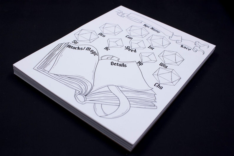 Dungeons and Dragons NPC Notepad Dungeon Master Memopad - Etsy Canada