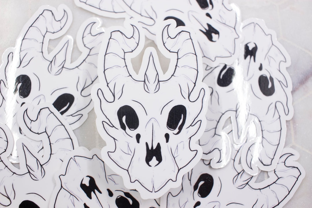 Dragon Skull 3 Vinyl Sticker Dragon Sticker Dungeons - Etsy