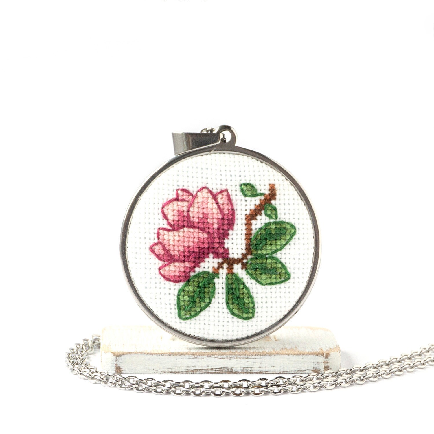 Magnolia necklace mother birthday gift from daughter | Etsy