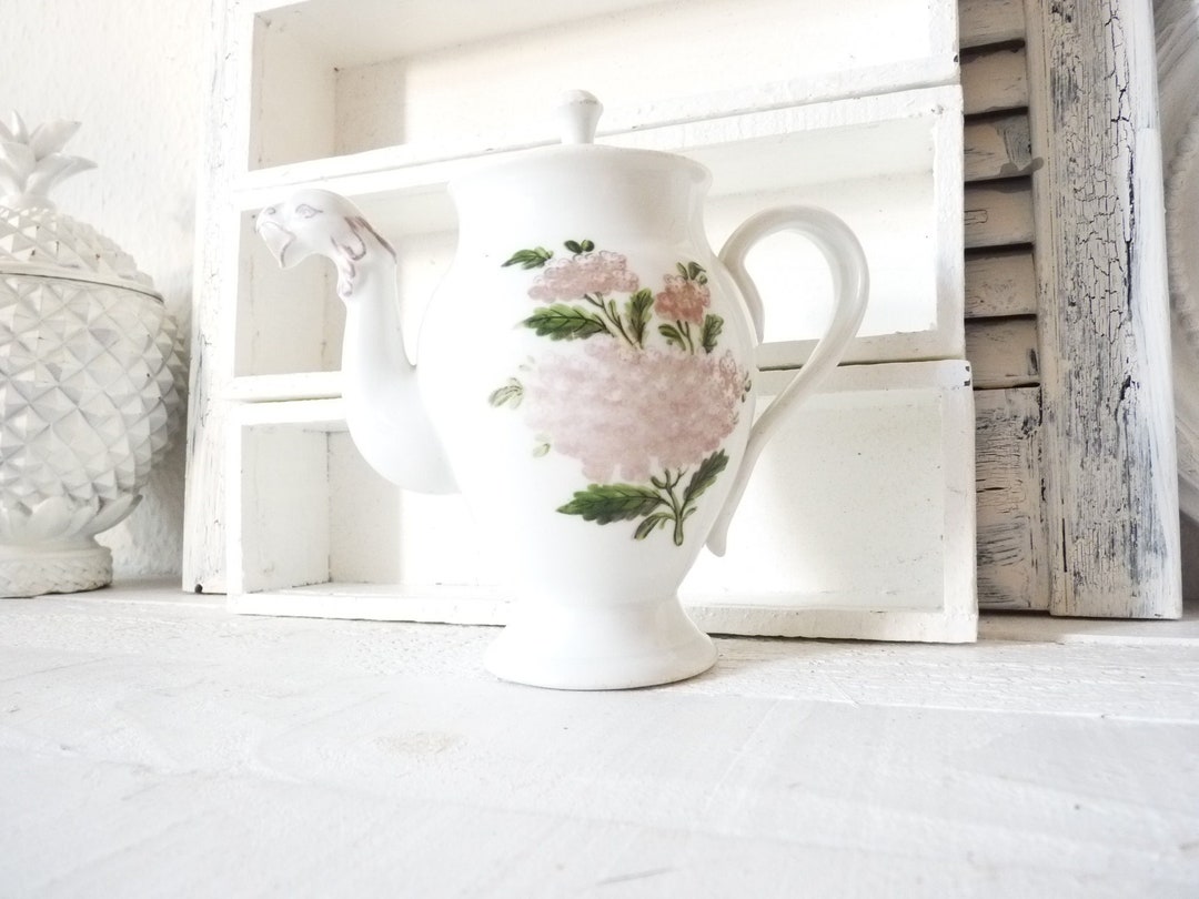 Antique 1800s Dragon Head Teapot Pink Hand Painted, Snake, Spout ...