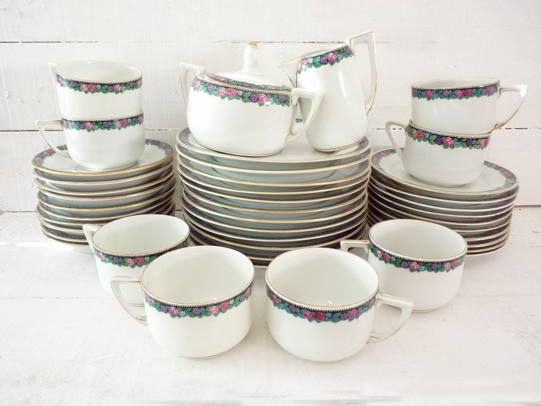 Rar Art Deco Porcelain Service Schwarzburg, Large Coffee Service ...