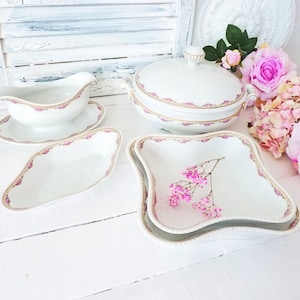Art Deco Fraureuth Rosen-Porzellan-Geschirr, Serviergeschirr, Terrine ...