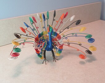 Wire Sculpture Peacock - Etsy