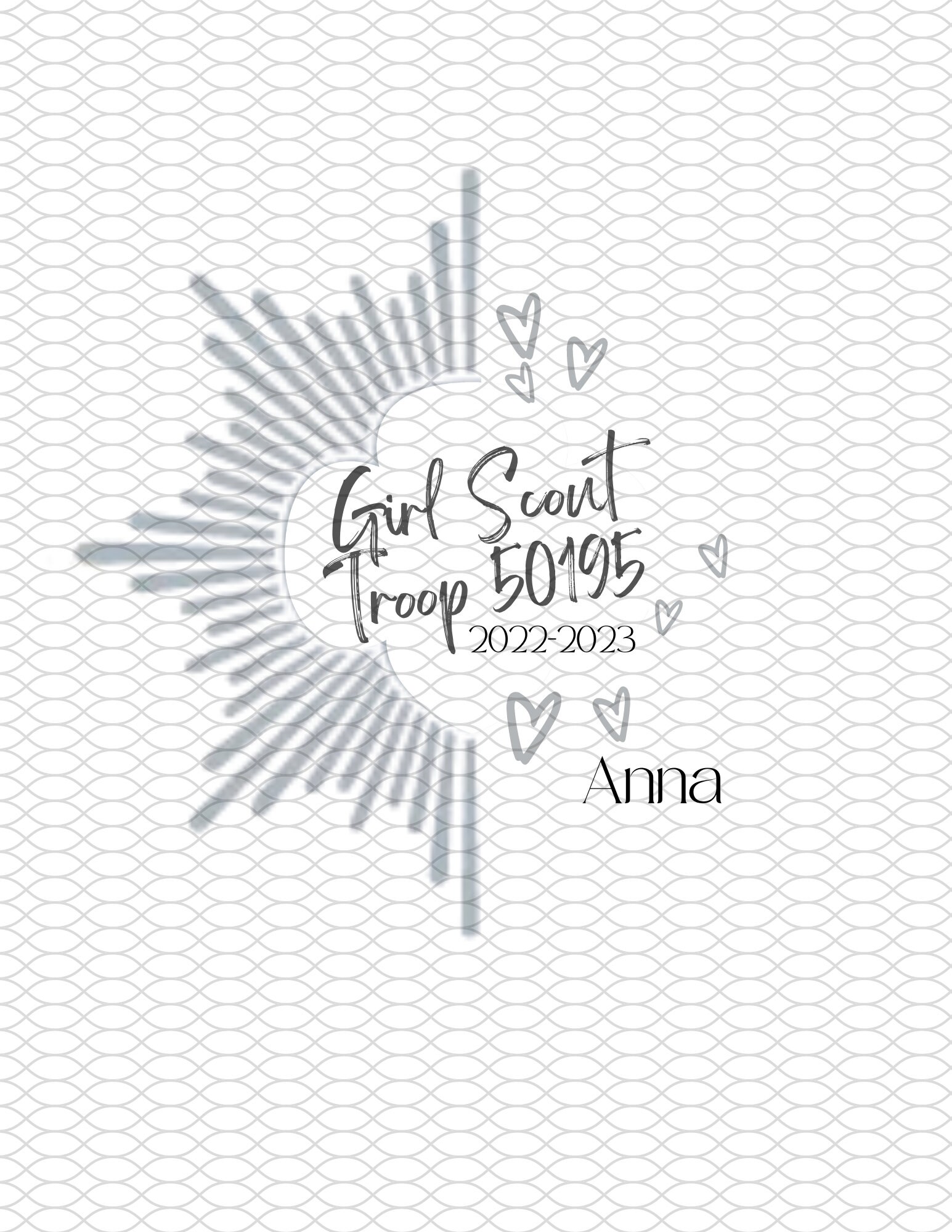 Girl Scout Silver Award Troop Logo With Troop Number, Scout Name ...