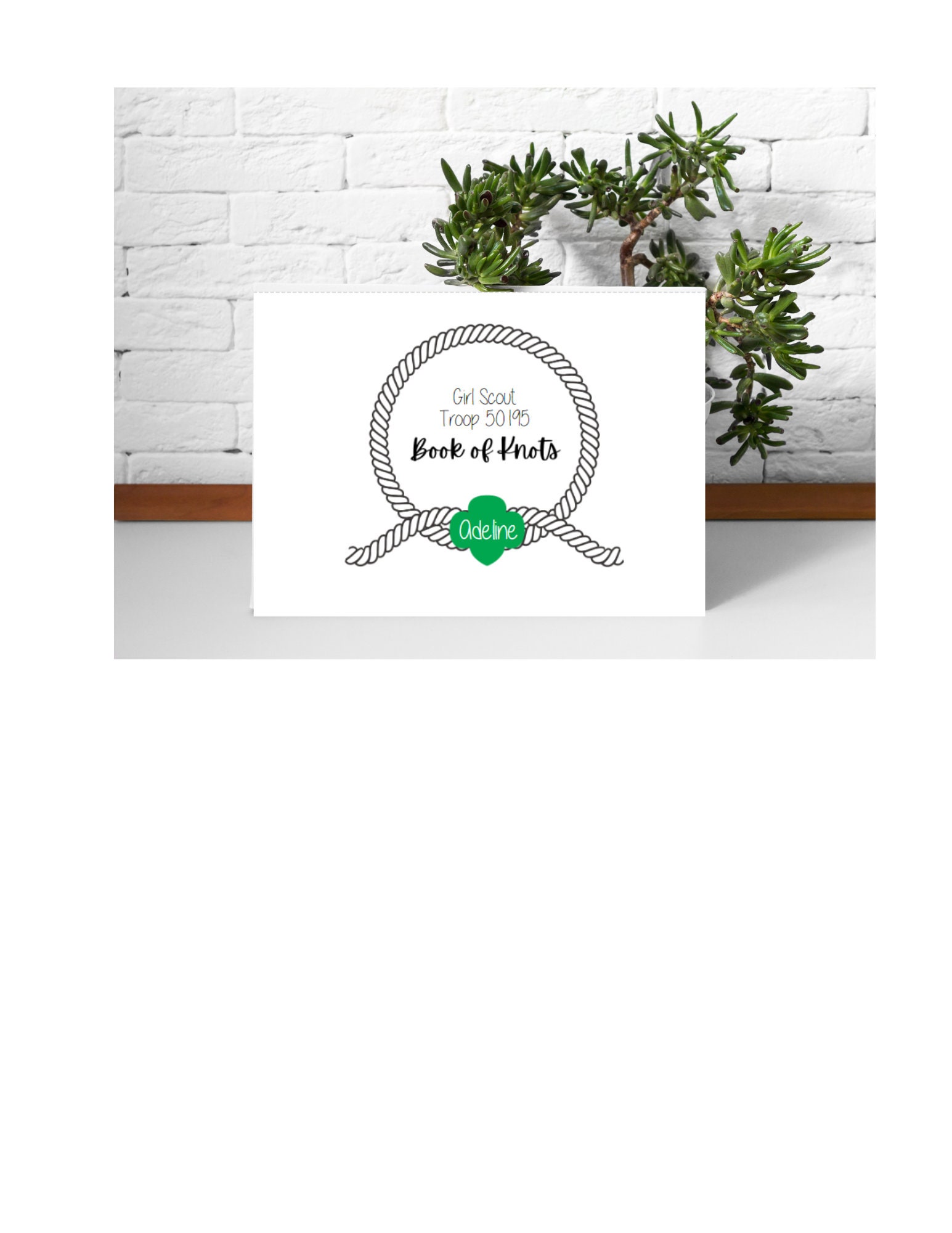 Girl Scout Knot Book - Customizable With Scout Name & Troop # - Etsy