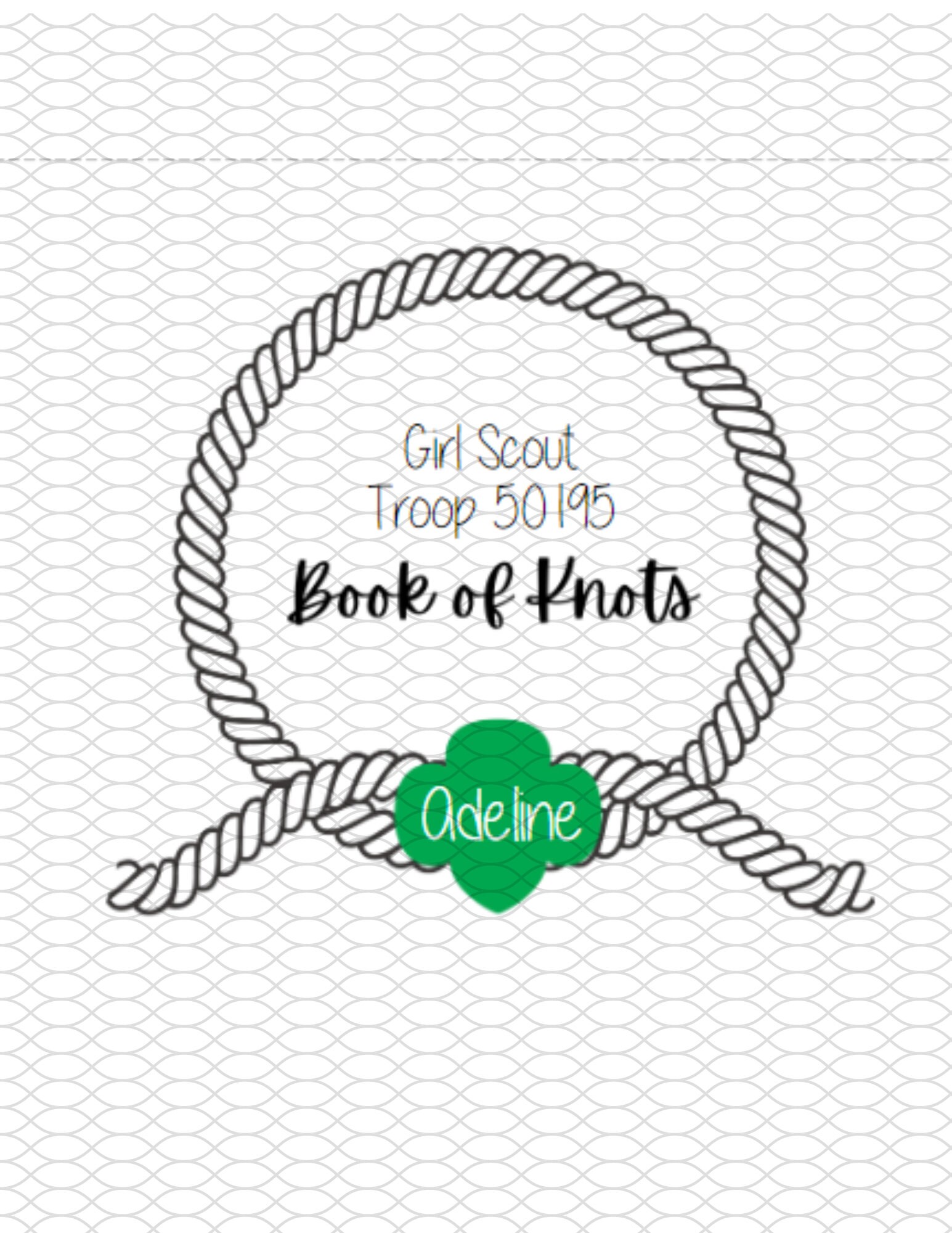 Girl Scout Knot Book - Customizable With Scout Name & Troop # - Etsy