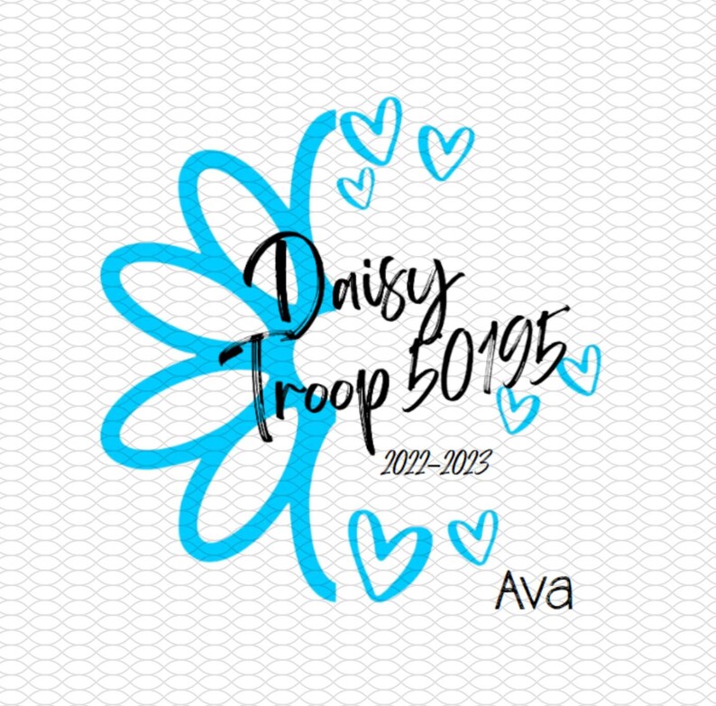 Girl Scout Daisy Troop Logo With Troop Number, Scout Name, & Year ...