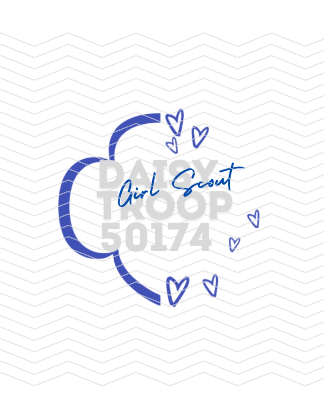 Girl Scout Daisy Troop Logo With Troop Number - Customizable - Etsy