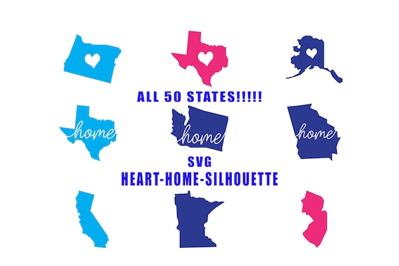 States SVG Bundle - Etsy