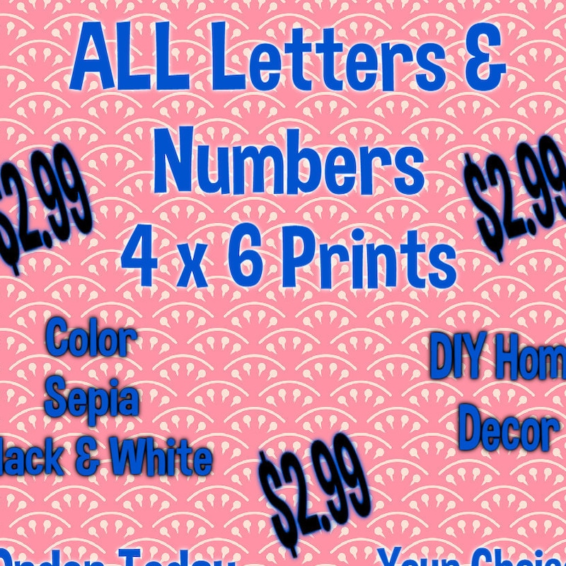 Letter Art 4x6 - Etsy