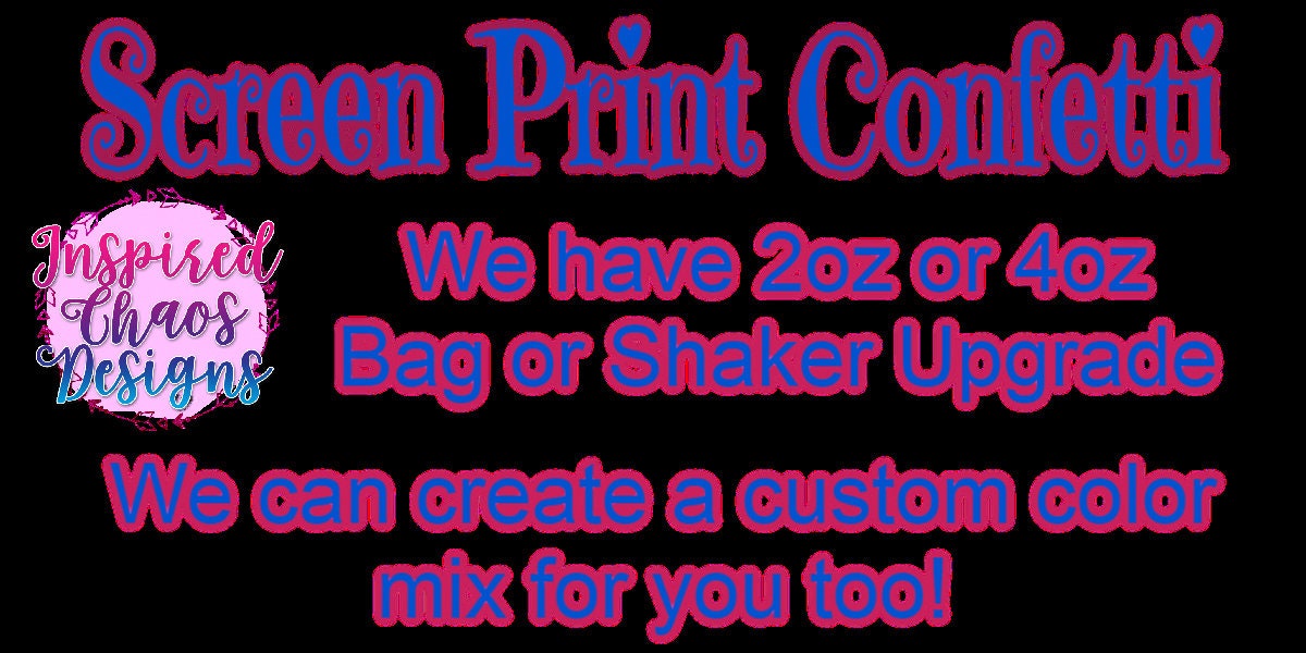 Screen Print Confetti, Sample Pack, Screen Print Sprinkles, Screen ...