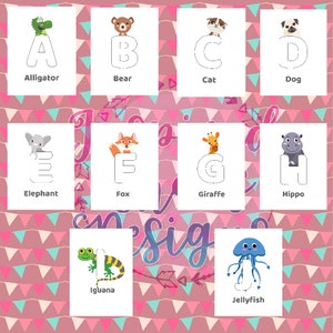 Printable Alphabet Coloring Pages, From A to Z, 26 Pages, Print at Home ...