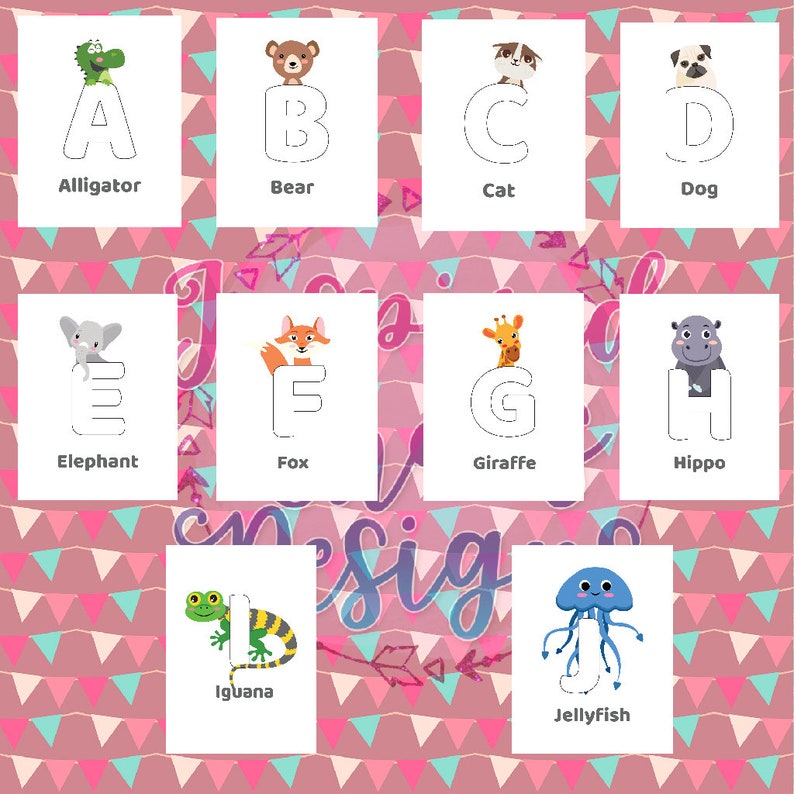 Printable Alphabet Coloring Pages, From A to Z, 26 Pages, Print at Home ...