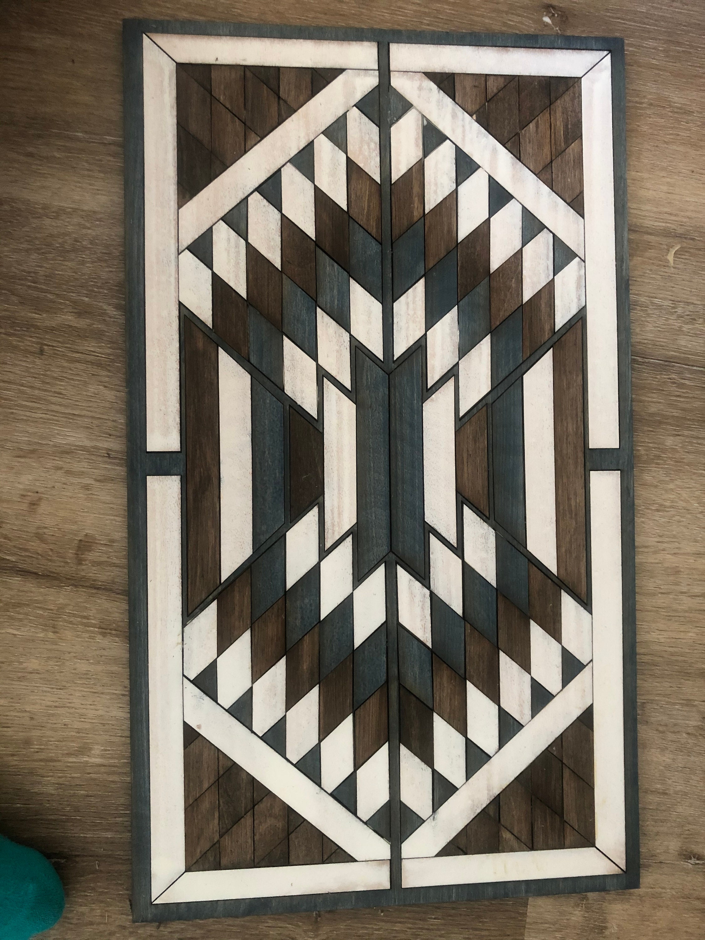 Geometric Wood Barn Quilt - Etsy