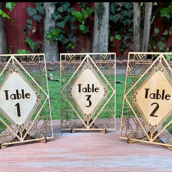 Wood Table Numbers - Etsy