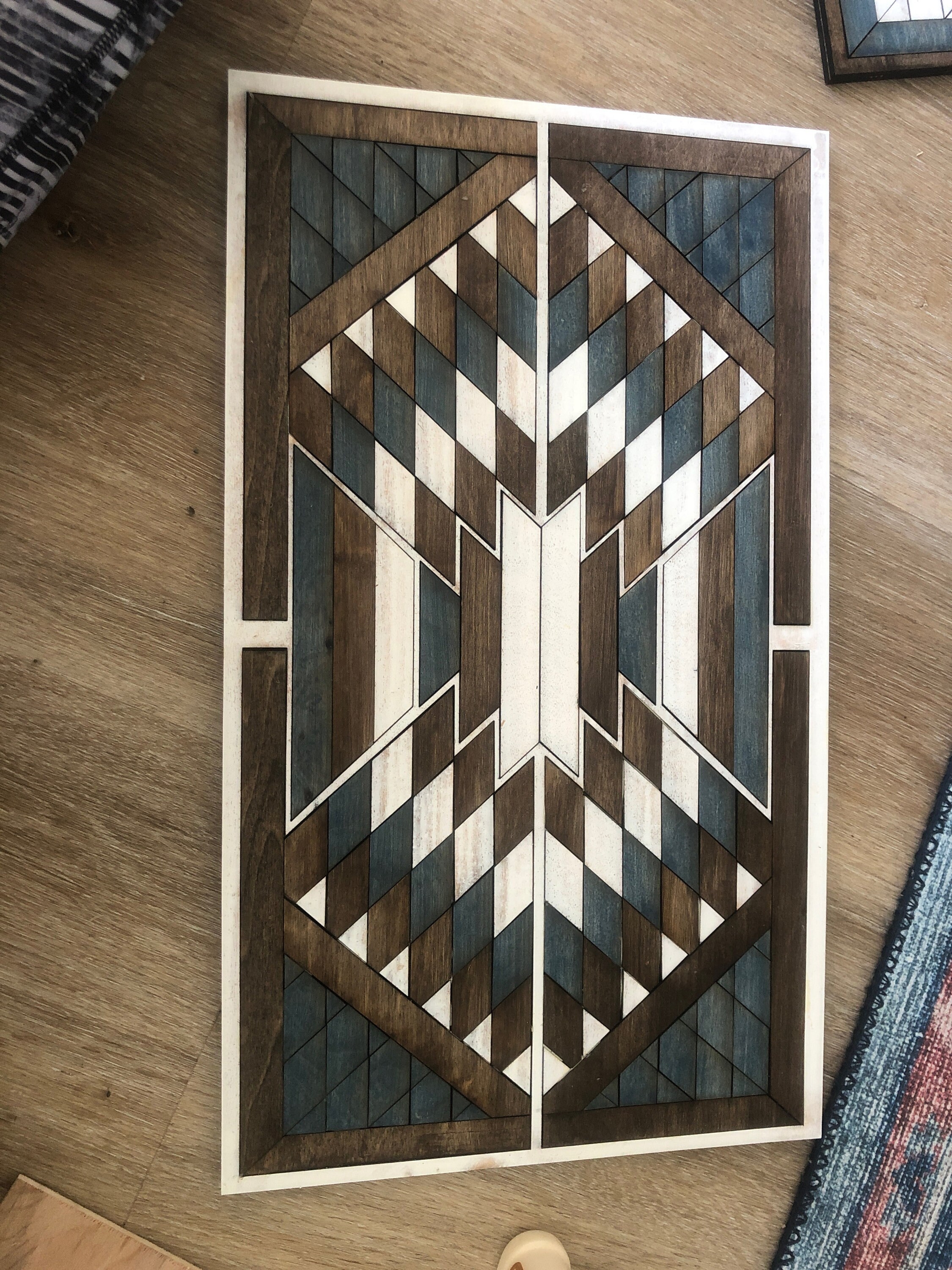 Geometric Wood Barn Quilt - Etsy