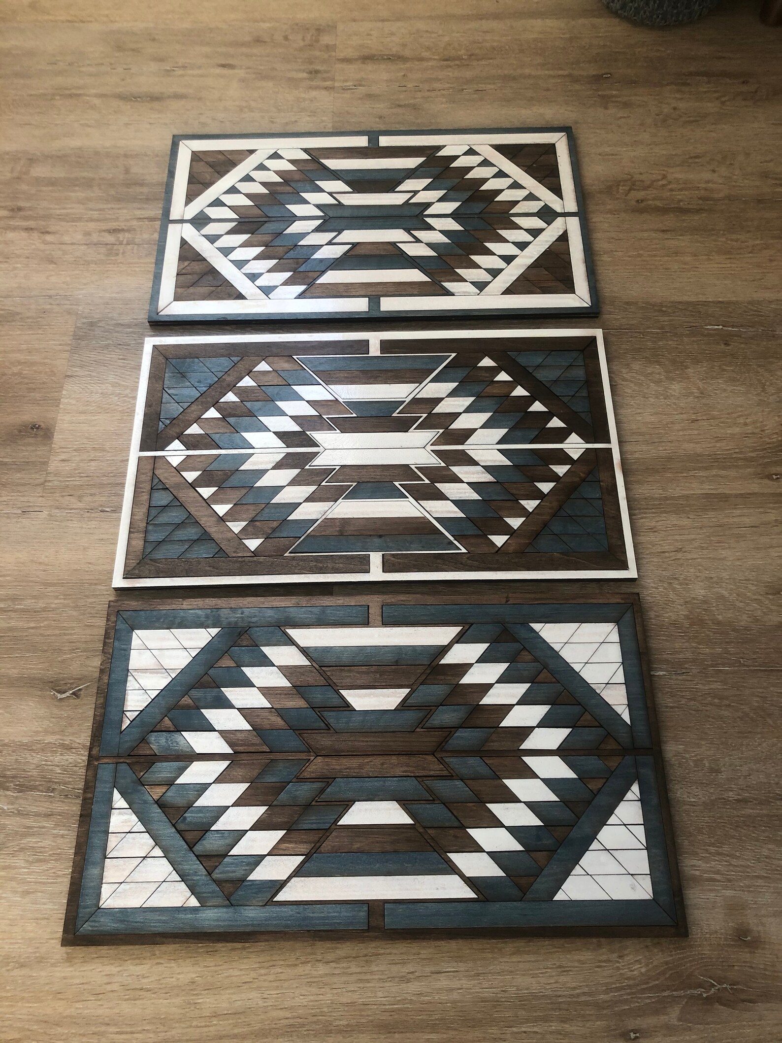 Geometric Wood Barn Quilt | Etsy