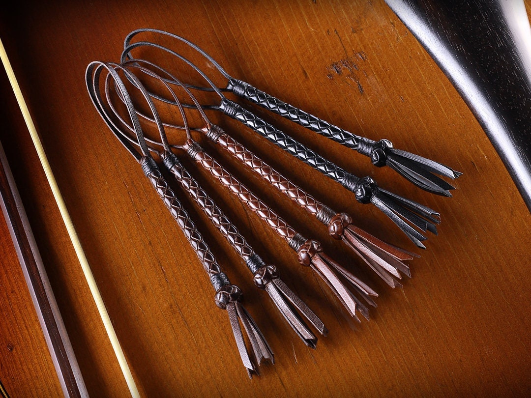 BRAIDED LEATHER LANYARD With Tails Hand Braided...genuine Kangaroo ...