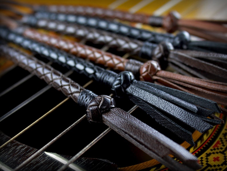 BRAIDED LEATHER LANYARD With Tails Hand Braided...genuine - Etsy