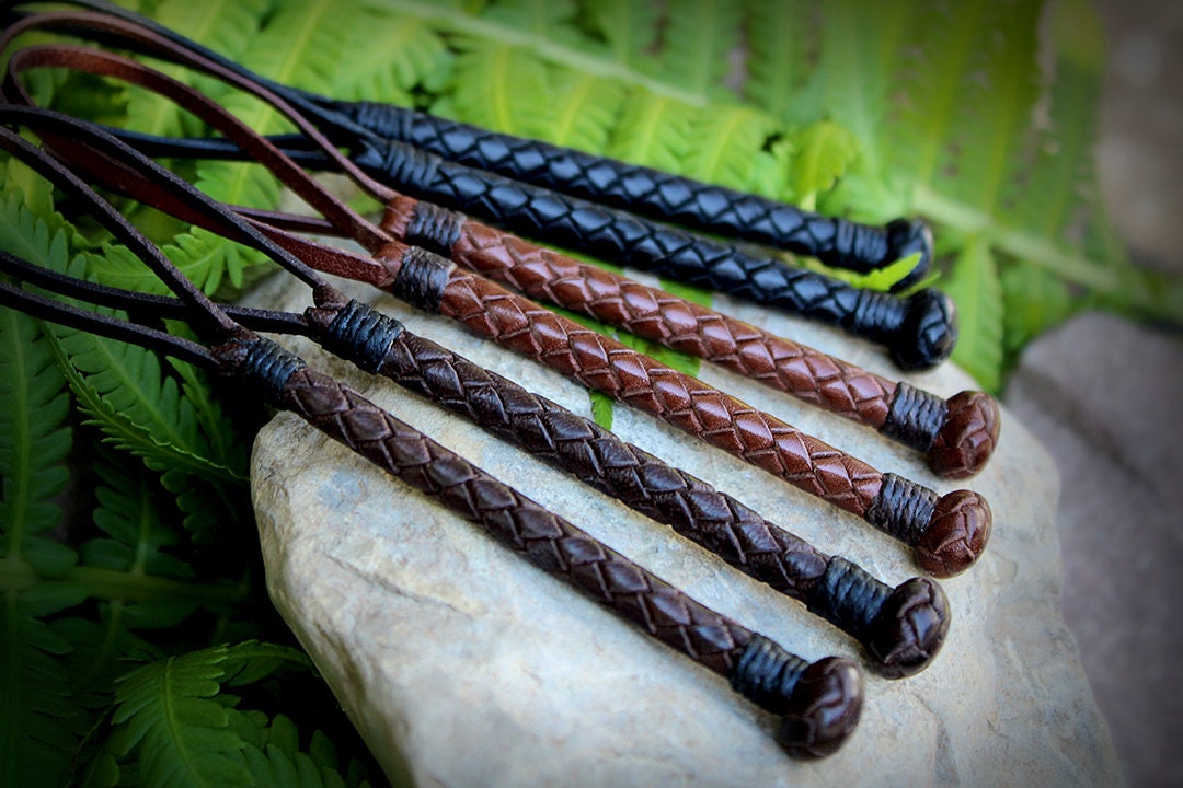 BRAIDED LEATHER LANYARD - Hand Braided...genuine Kangaroo Leather ...