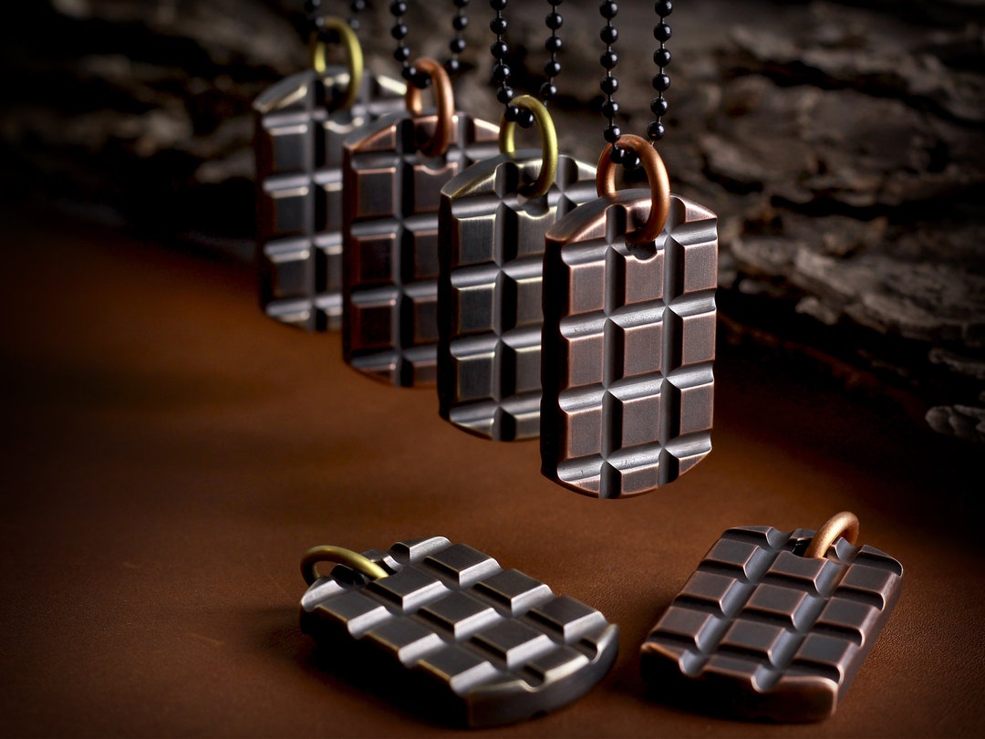 Handmade Copper & Brass Frag Tag: Dog Tag Pendant - Etsy