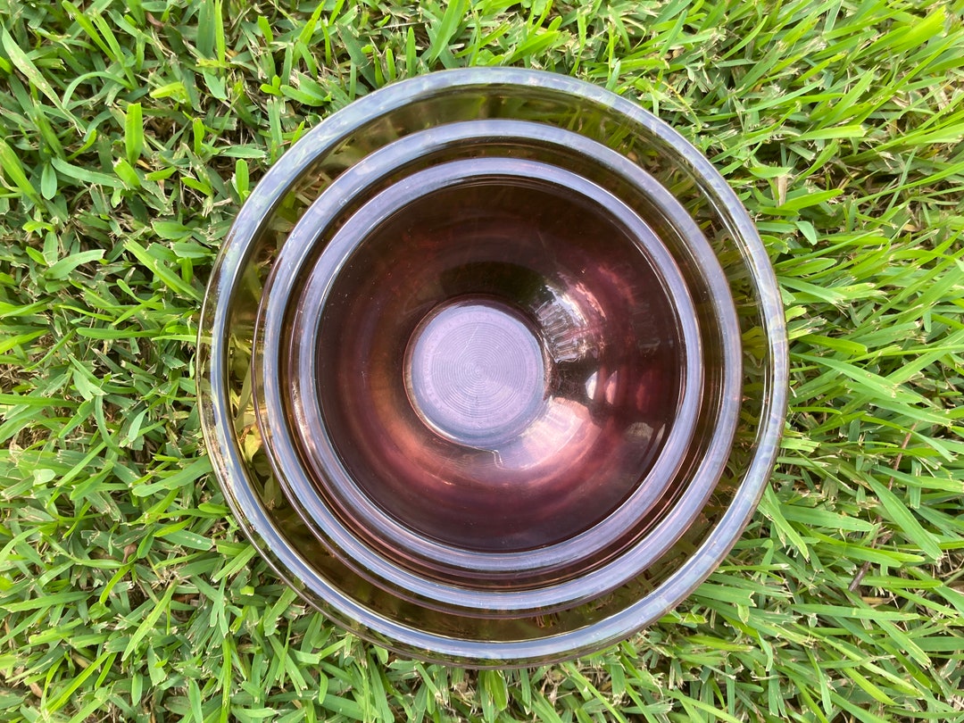 Vintage Purple Corning Vision Ware 3 Piece Mixing Bowls excellent ...