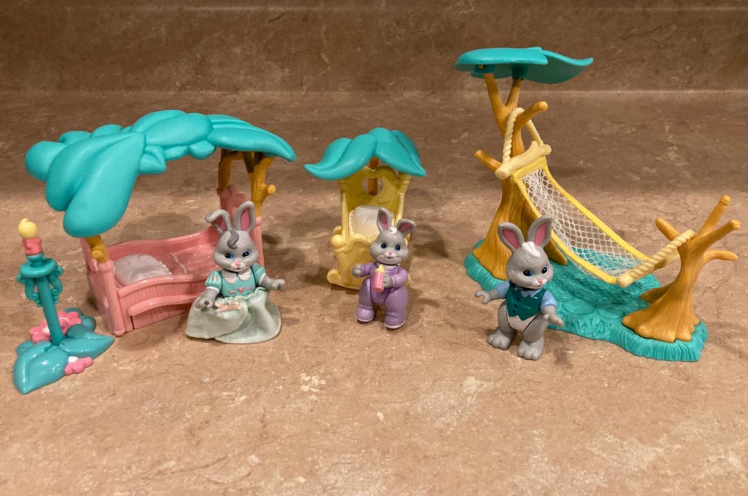 Fisher Price - Hideaway Hollow - Vintage 1996 - Bunny - Rabbit - Family ...