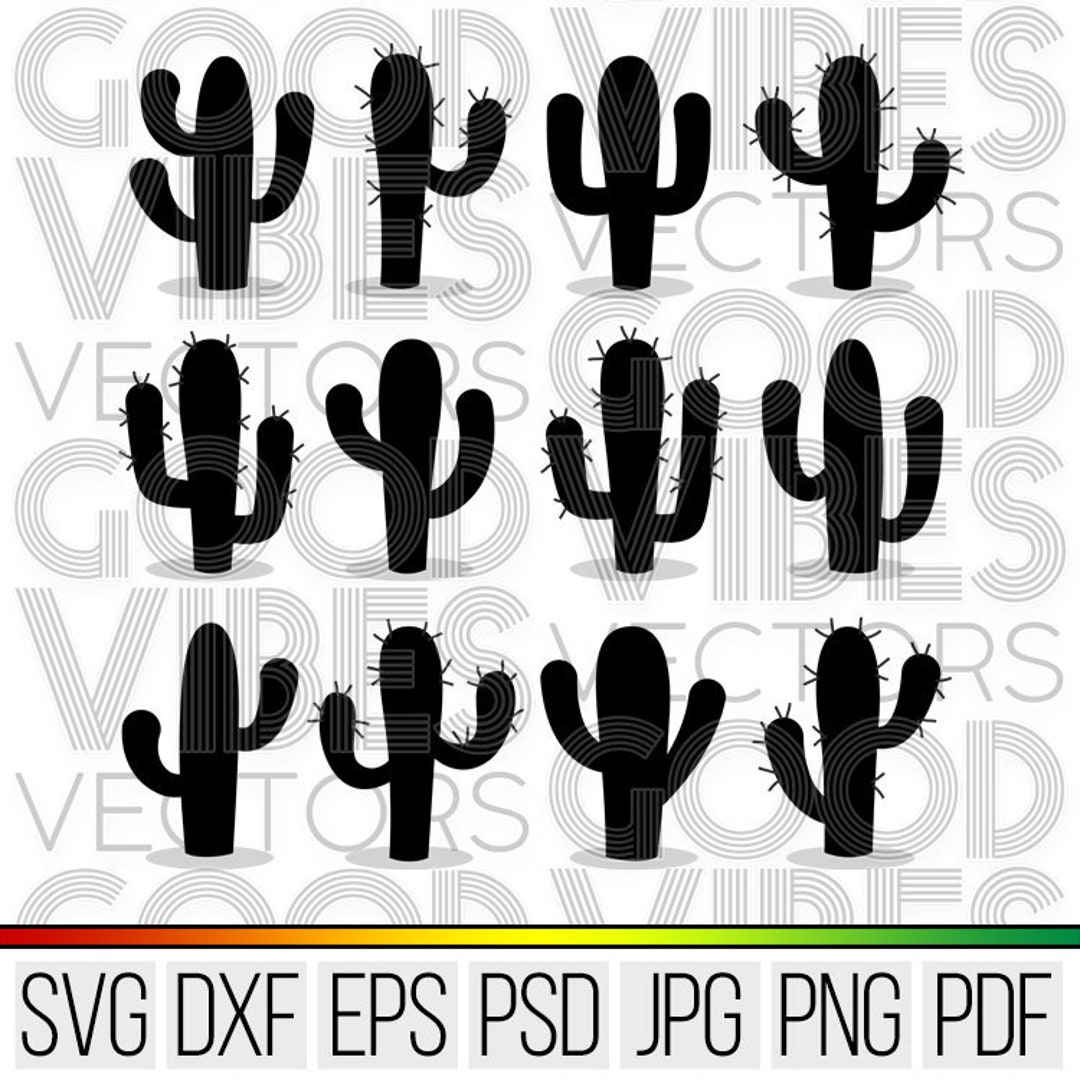 Silhouette Catcus SVG Cacti SVG Cut File for Cricut & Silhouette Svg ...