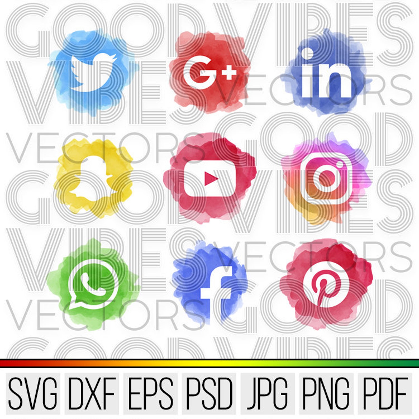 Social Media Icons SVG Social Media Icon Pack Facebook - Etsy