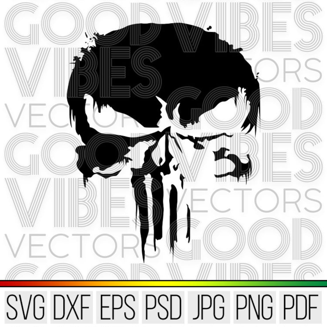 The Punisher SVG Punisher Skull SVG Cut File for Cricut & - Etsy