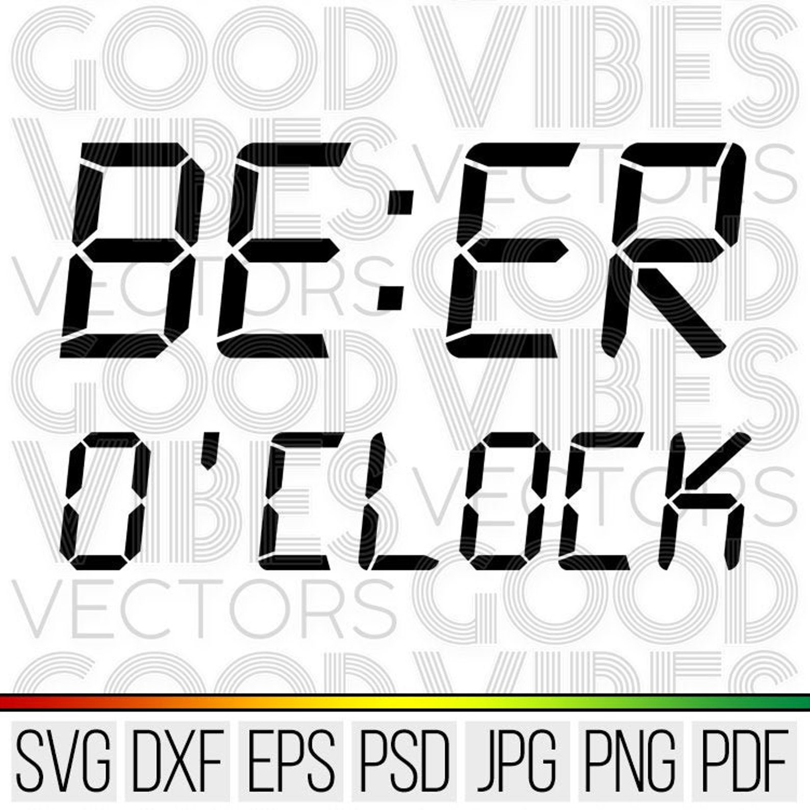 Beer O'Clock SVG Beer Time SVG Cut File for Cricut & | Etsy