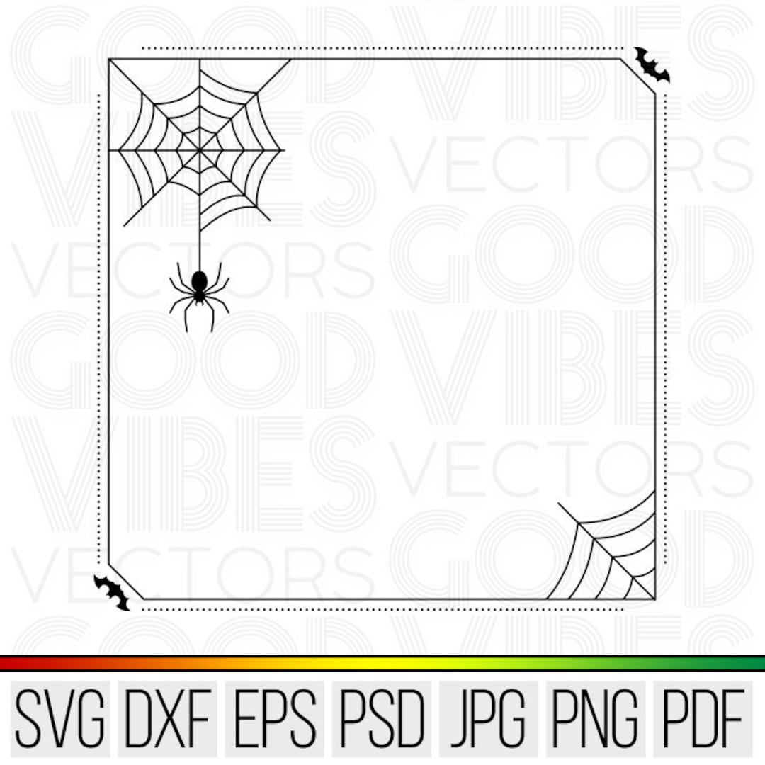 Vintage Spiderweb Border SVG, Border SVG, Cut File for Cricut ...