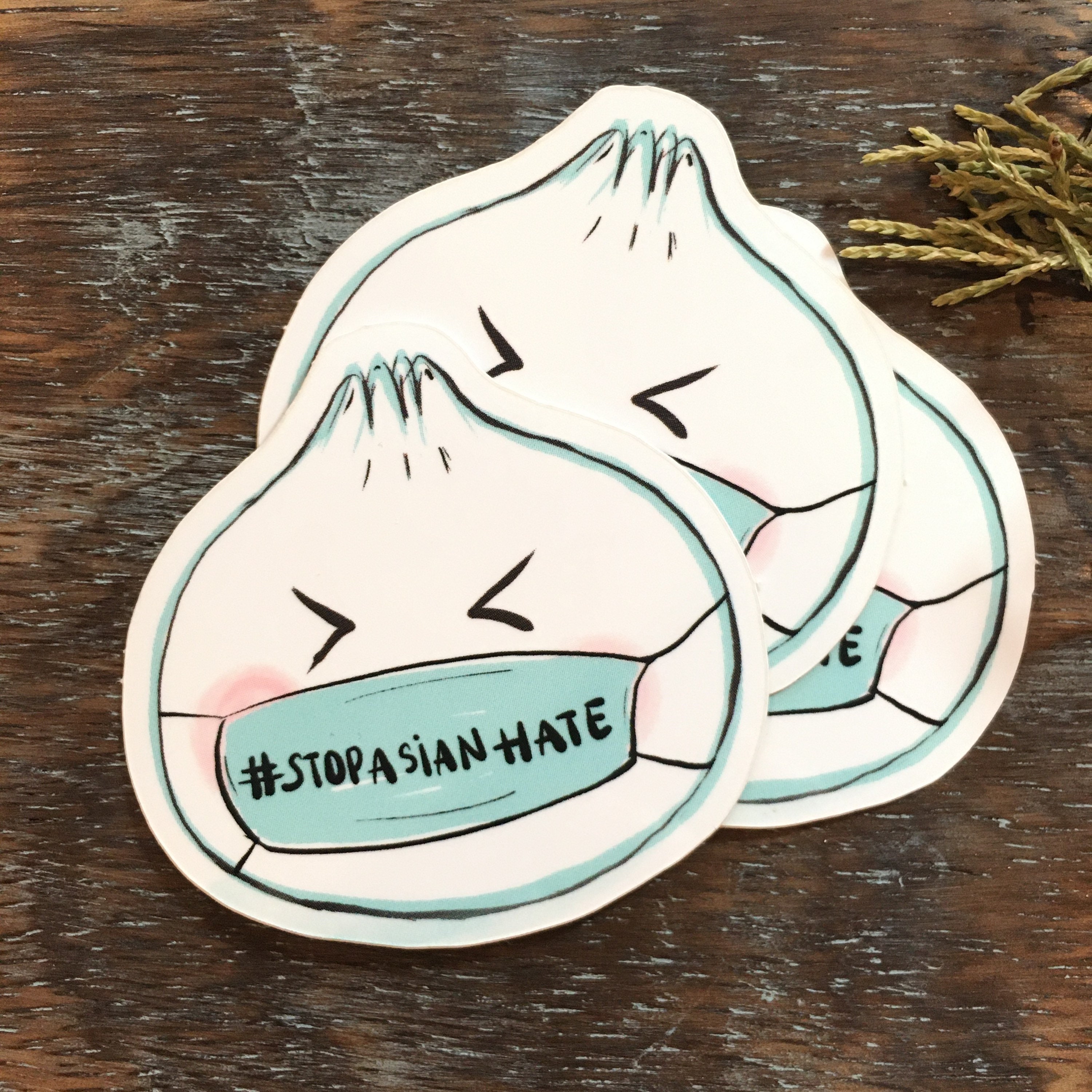 Stop Asian Hate sticker. Detenga el odio de AAPI. Bao con | Etsy