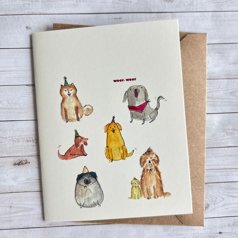 Puppy Birthday Card - Etsy