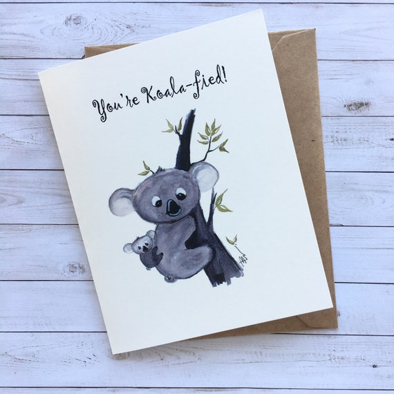 Koala Bear Card You Are Koala-vied. Congratulations Card | Etsy