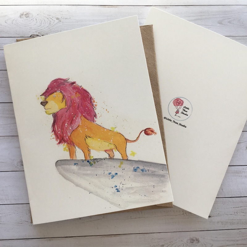 Lion Greeting Card - Etsy