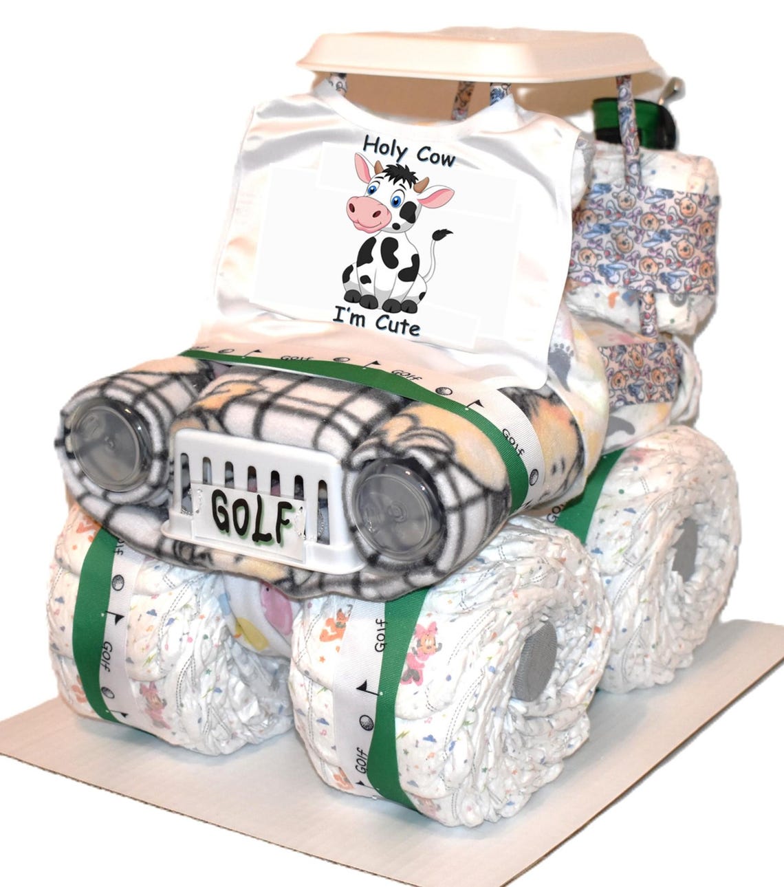 CUSTOM GOLF CART Diaper Cake - Etsy