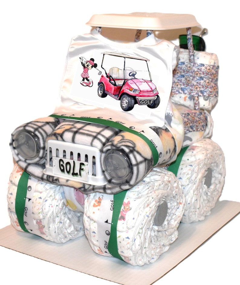 CUSTOM GOLF CART Diaper Cake - Etsy
