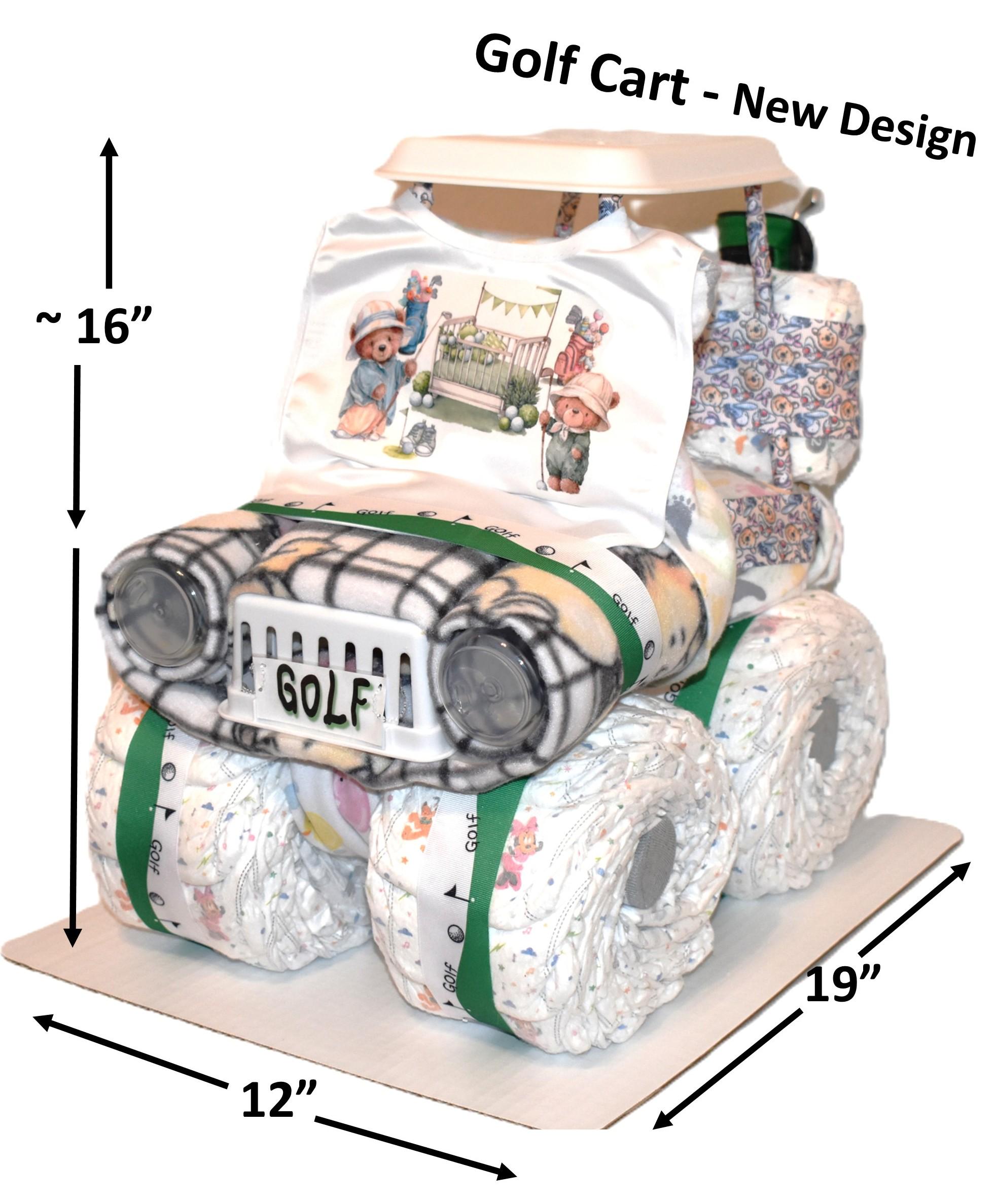 CUSTOM GOLF CART Diaper Cake - Etsy