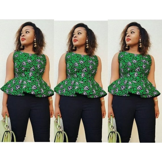 Ankara Peplum Top African Print Peplum Top Etsy