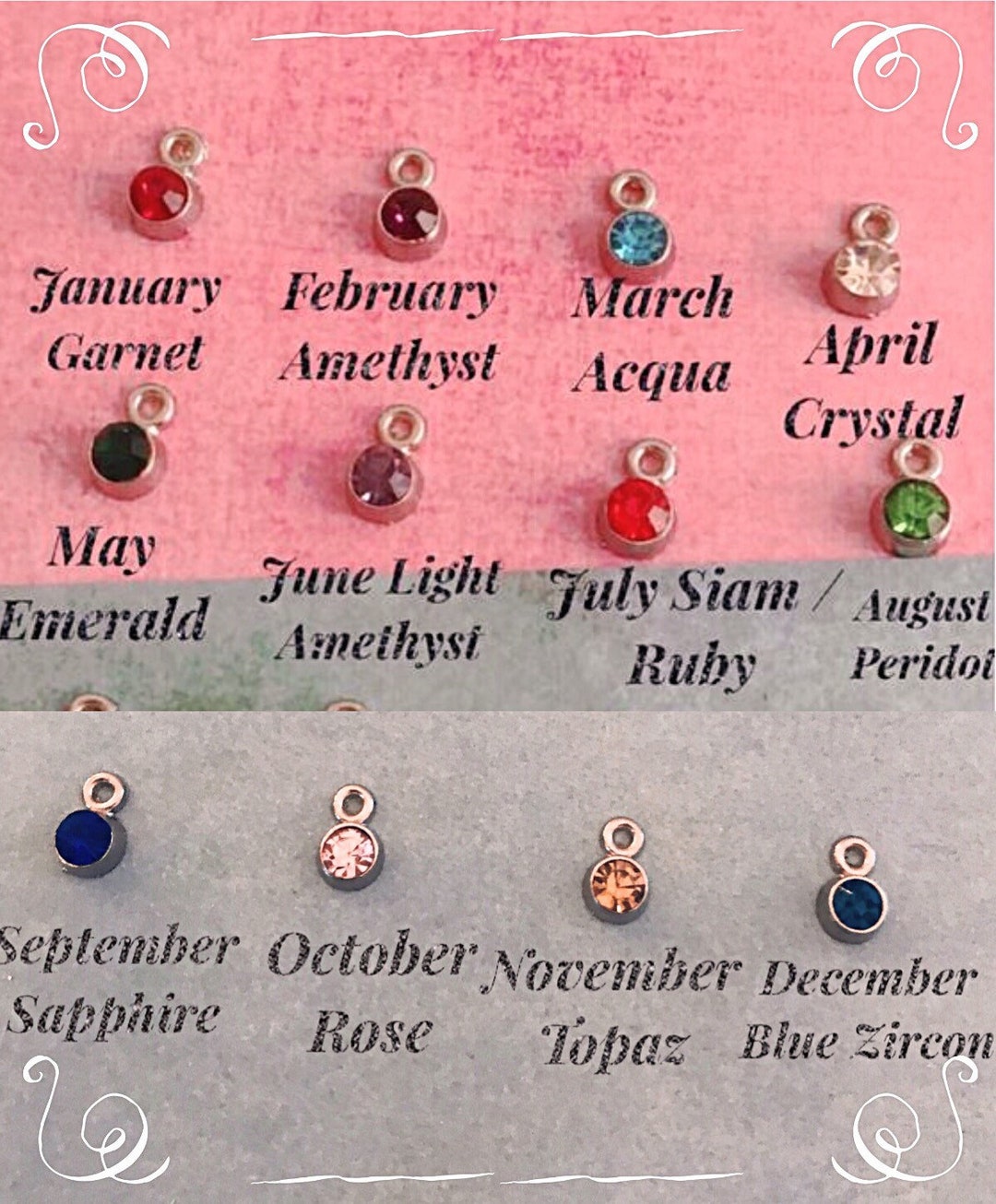 3 X Birthday Gemstones Birthday Crystals Gems Rhinestones - Etsy