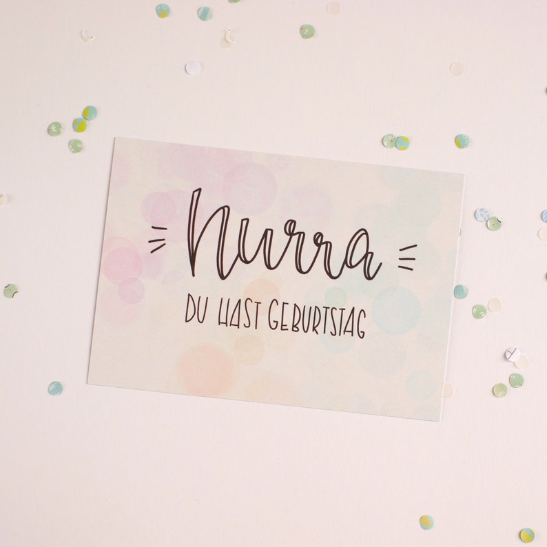 Card Set Hurrah You Have Birthday 6 Pieces - Etsy