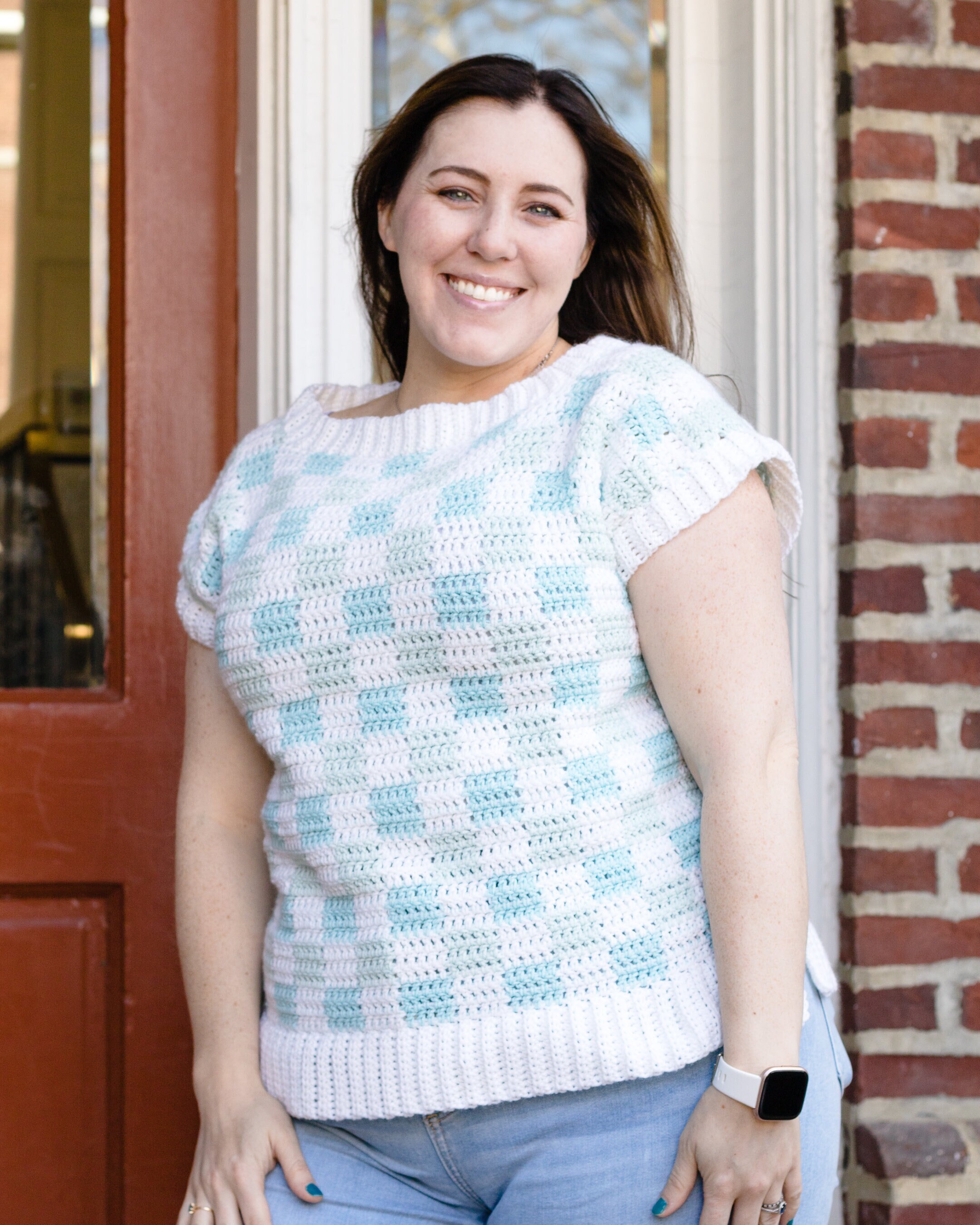 Picnic Day Top || Crochet Top Pattern, Gingham Crochet Top, Colorful ...