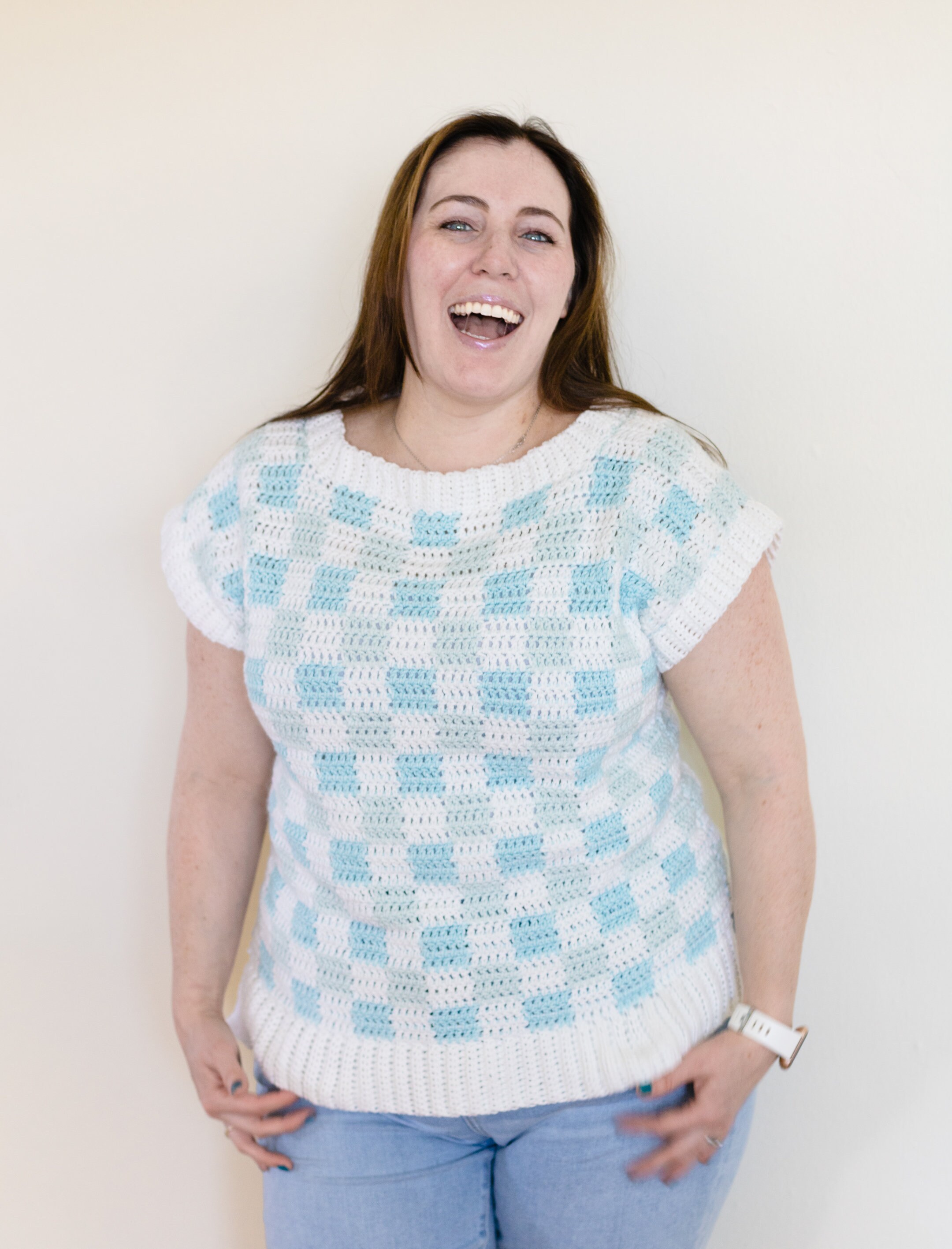 Picnic Day Top Crochet Top Pattern, Gingham Crochet Top, Colorful ...