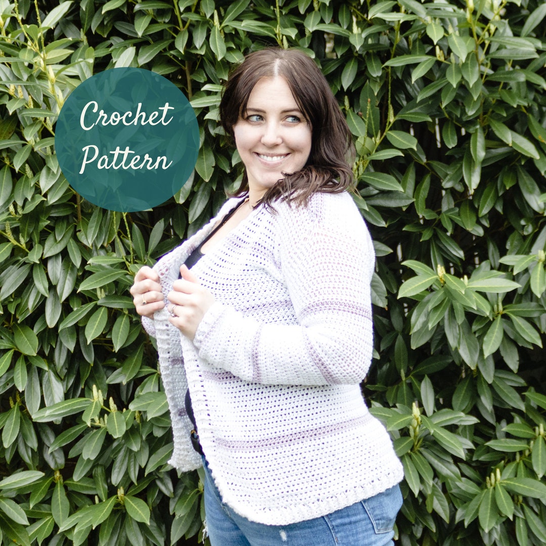 Stripe Into Spring Cardigan || Crochet Pattern - Etsy