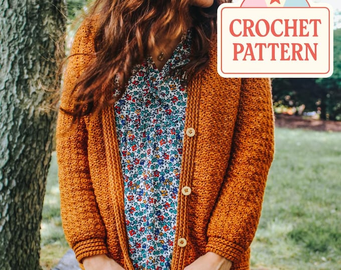 Cozy Cardi Crochet Pattern - Etsy Canada